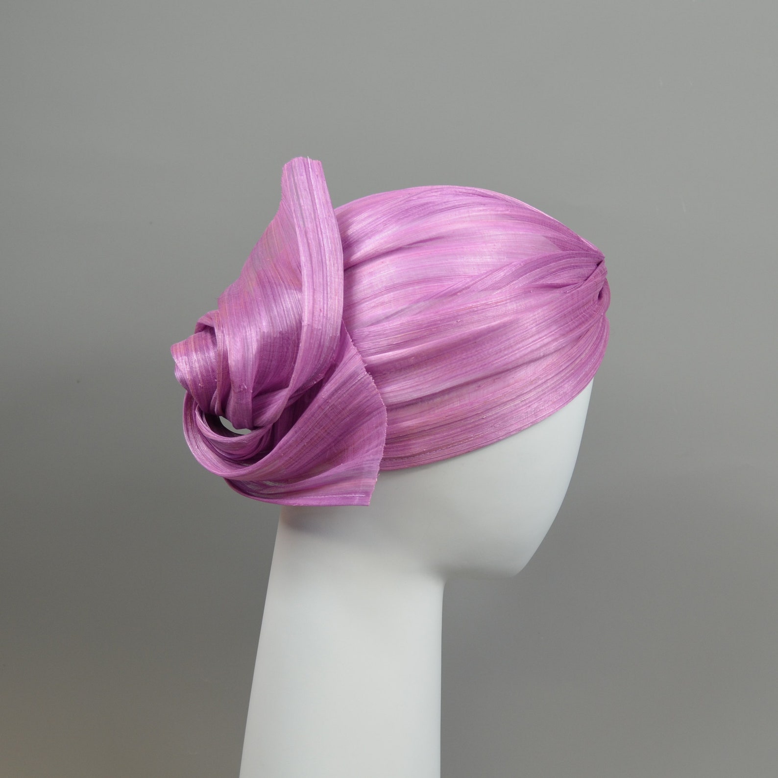 Modern Turban With Rose Bow, Abaca Silk, Glamour Style, Diva Look ...