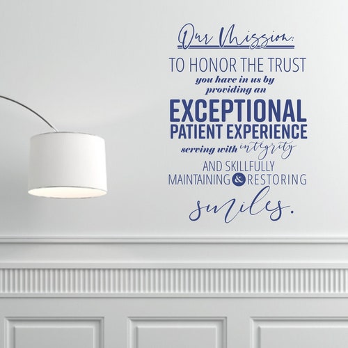 Custom Business Mission or Vision Statement Vinyl Decal - Etsy