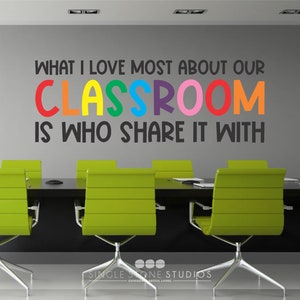 What I Love Most About Our Classroom - Classroom Decal - Rainbow Kids ...