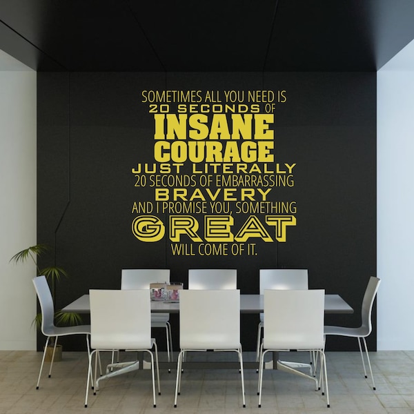 Courage Wall Decal - Etsy