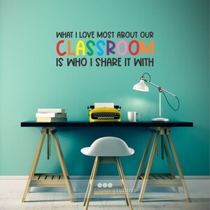 What I Love Most About Our Classroom - Classroom Decal - Rainbow Kids ...