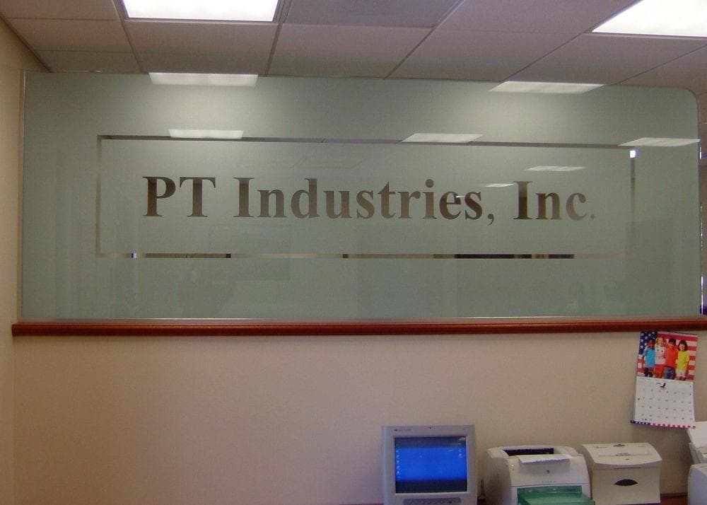 Custom Etched Glass Frosted Vinyl Decals - Business Logos, Storefront ...