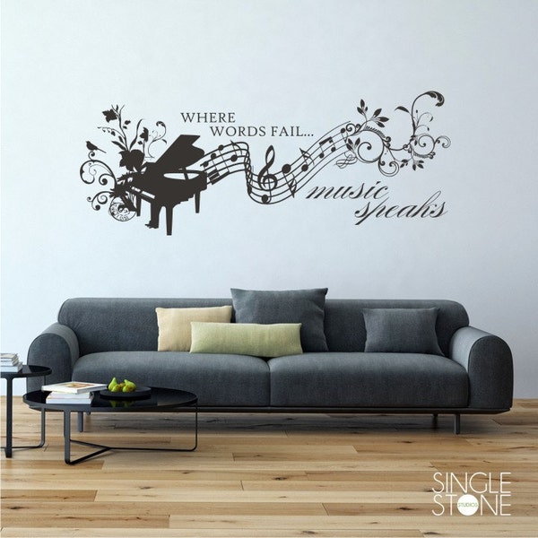 Music Wall Decal - Etsy