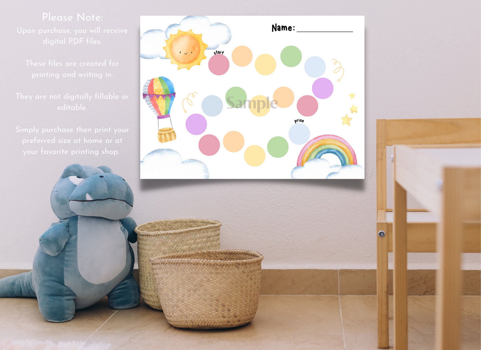 Rainbow Sticker Reward Chart - Etsy