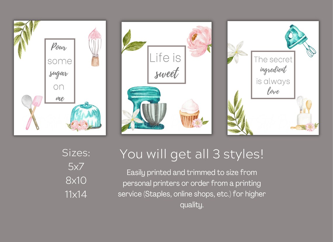 Sweet Kitchen Wall Art - Etsy