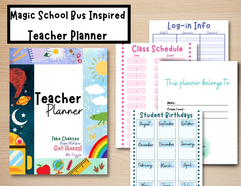 Magic School Bus Inspired Teacher Planner - Etsy