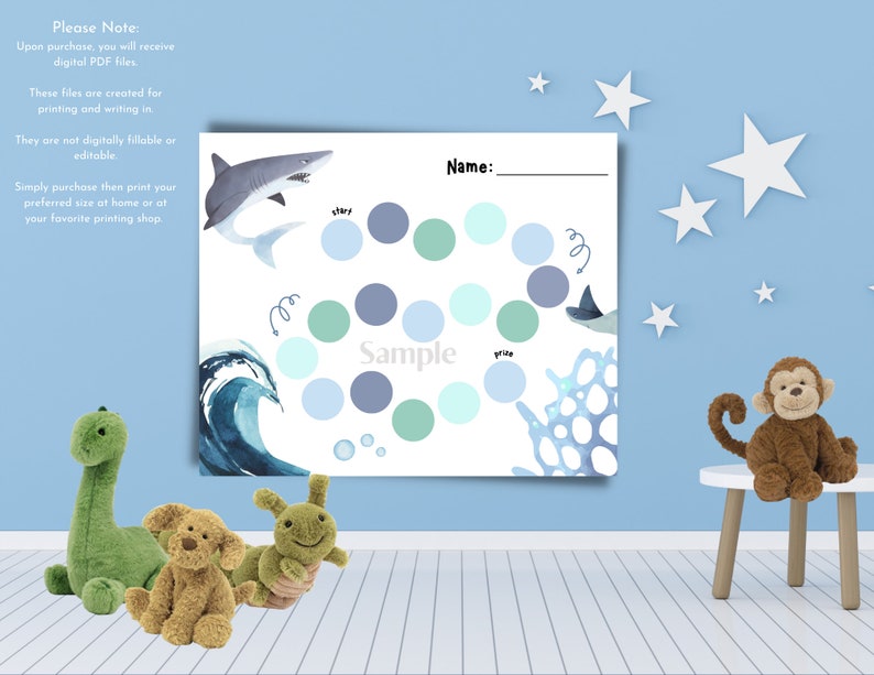 Shark Sticker Reward Chart - Etsy
