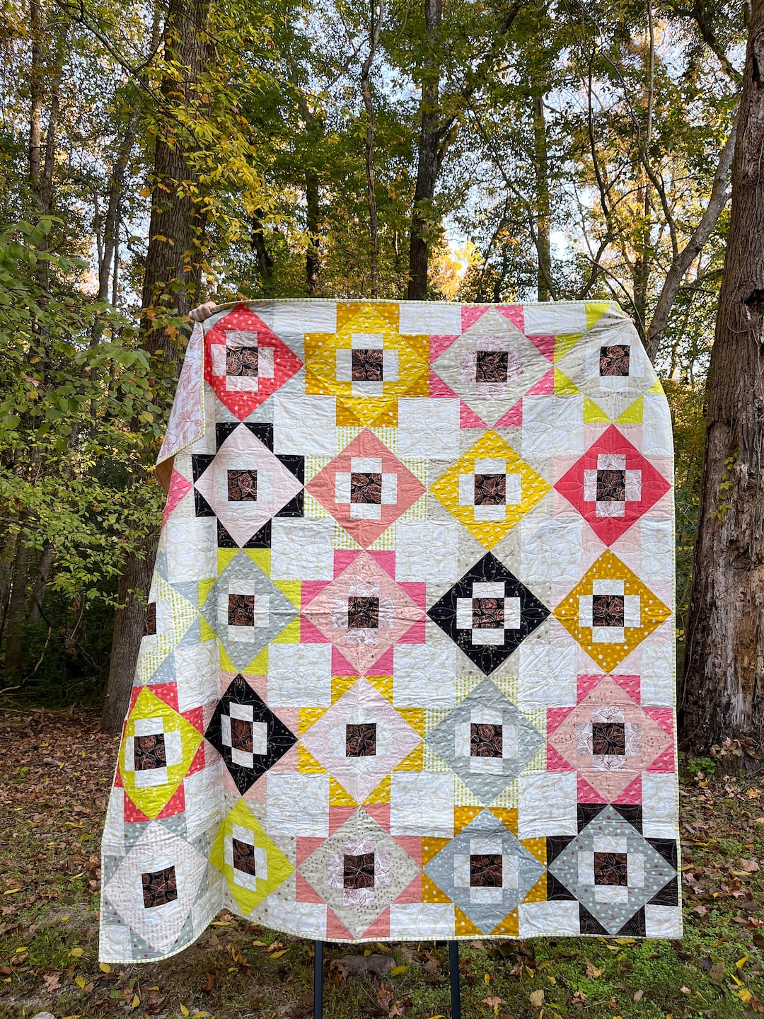 Handmade Patchwork Quilt: Boho Vintage Style, Full/queen Size - Etsy