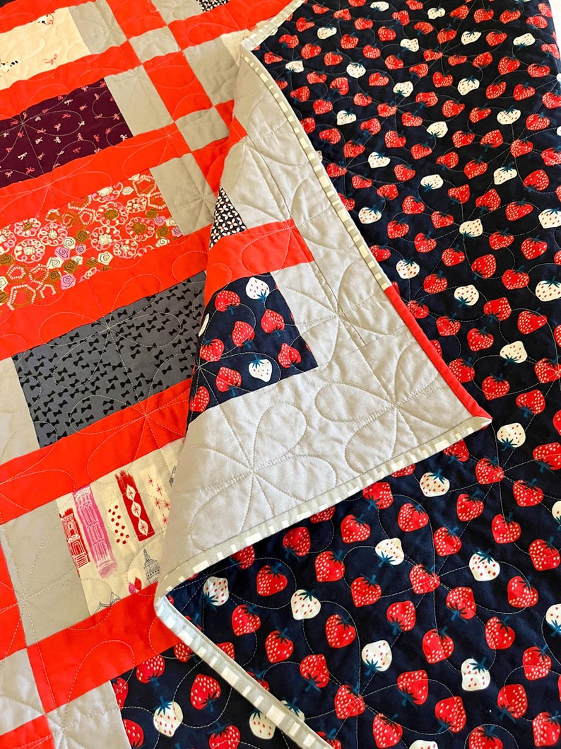 Back Bay Brownstone Quilt: Retro Mid-century Modern Twin Throw - Etsy