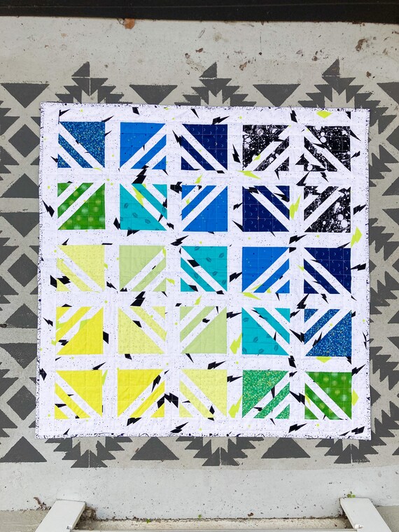 Neon Rift Baby Quilt Neon Nursery Decor Crib Quilt Lap | Etsy
