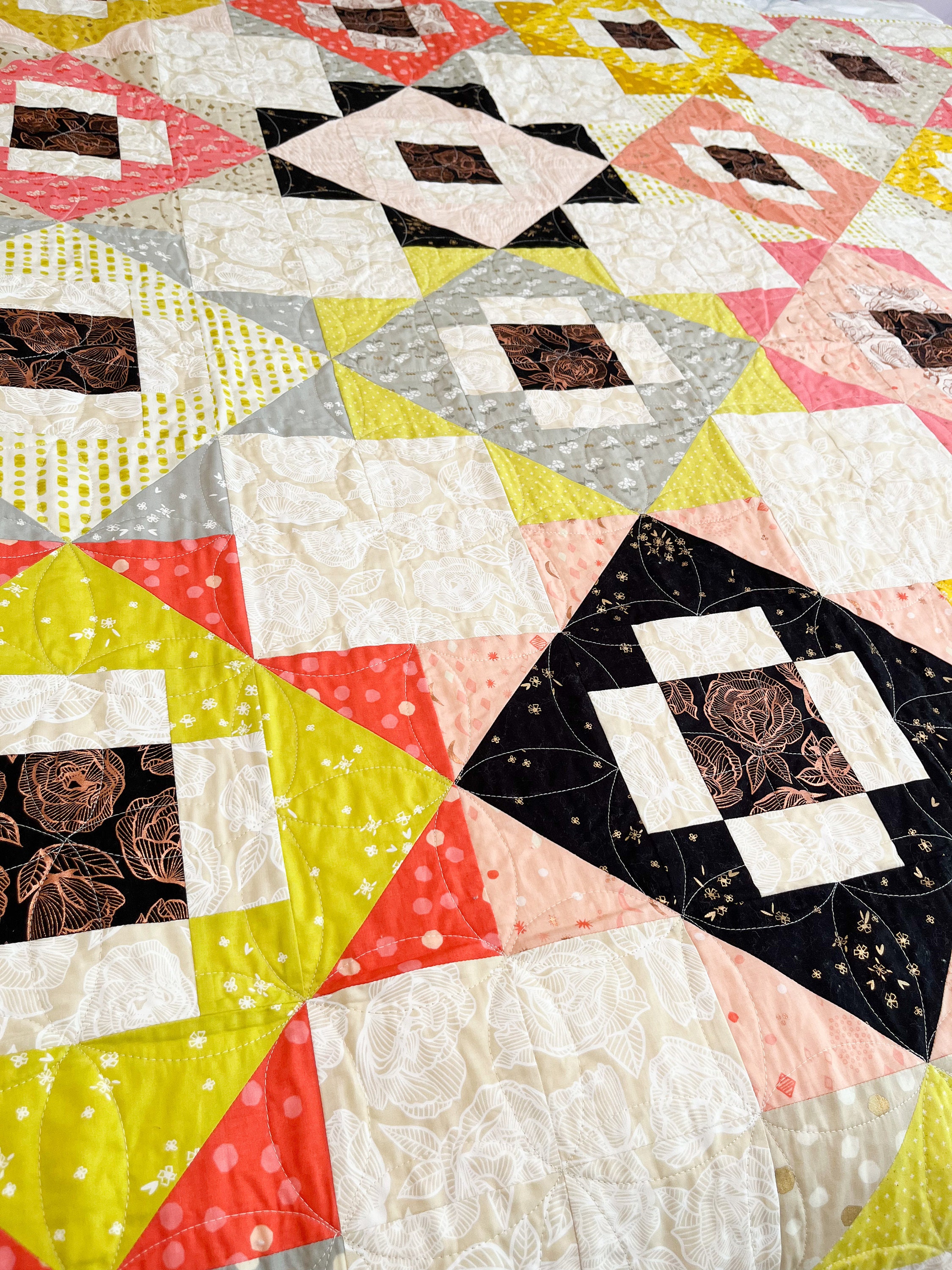 Handmade Patchwork Quilt: Boho Vintage Style, Full/queen Size - Etsy