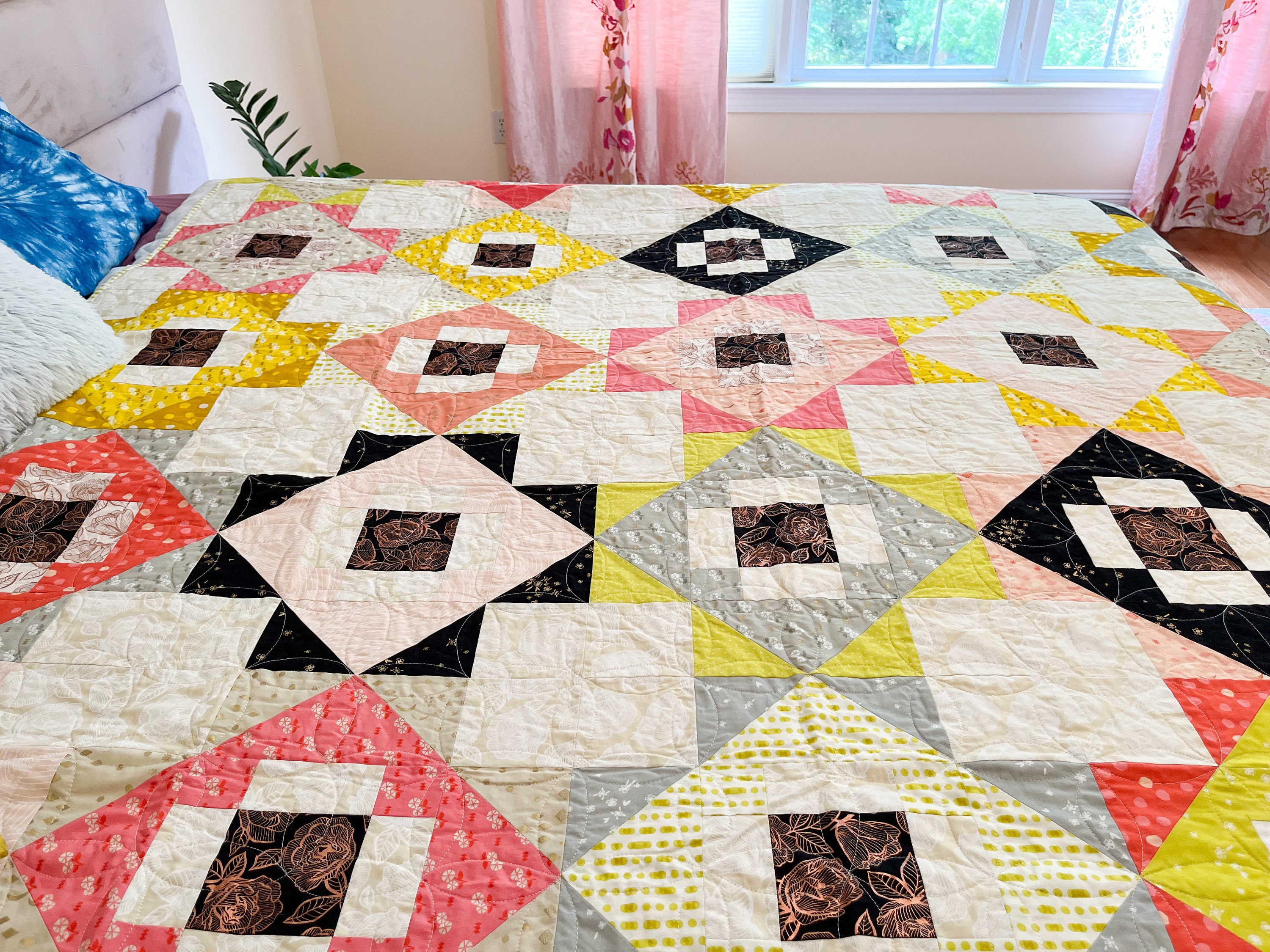 Handmade Patchwork Quilt: Boho Vintage Style, Full/queen Size - Etsy