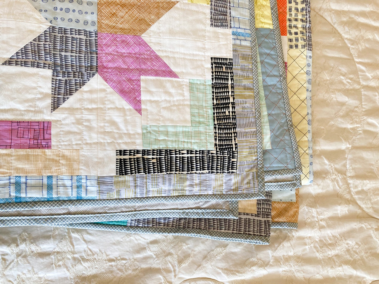 Flower Fields Quilt Handmade Modern Patchwork Vintage - Etsy