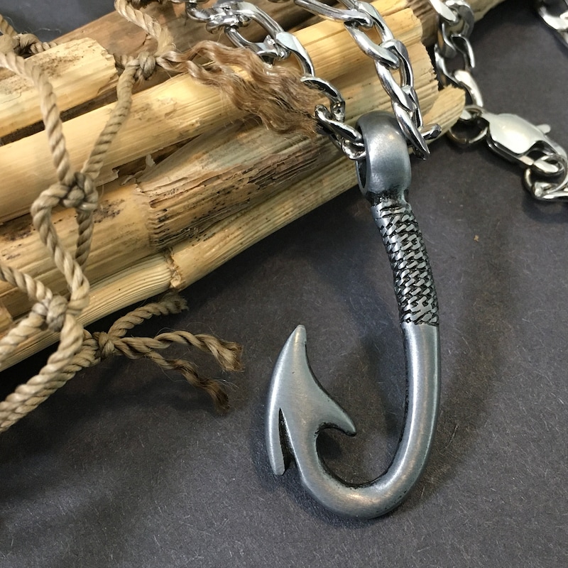 Fish Hook Pendant - Etsy