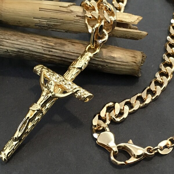 Large Cross Necklace - Etsy