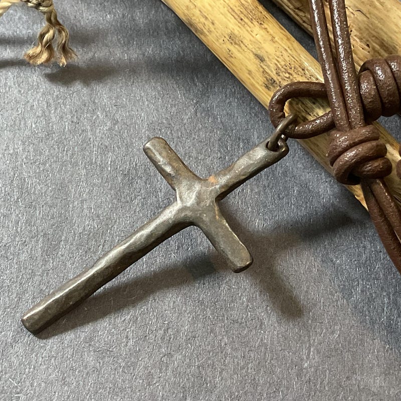 Rustic Cross Pendant - Etsy
