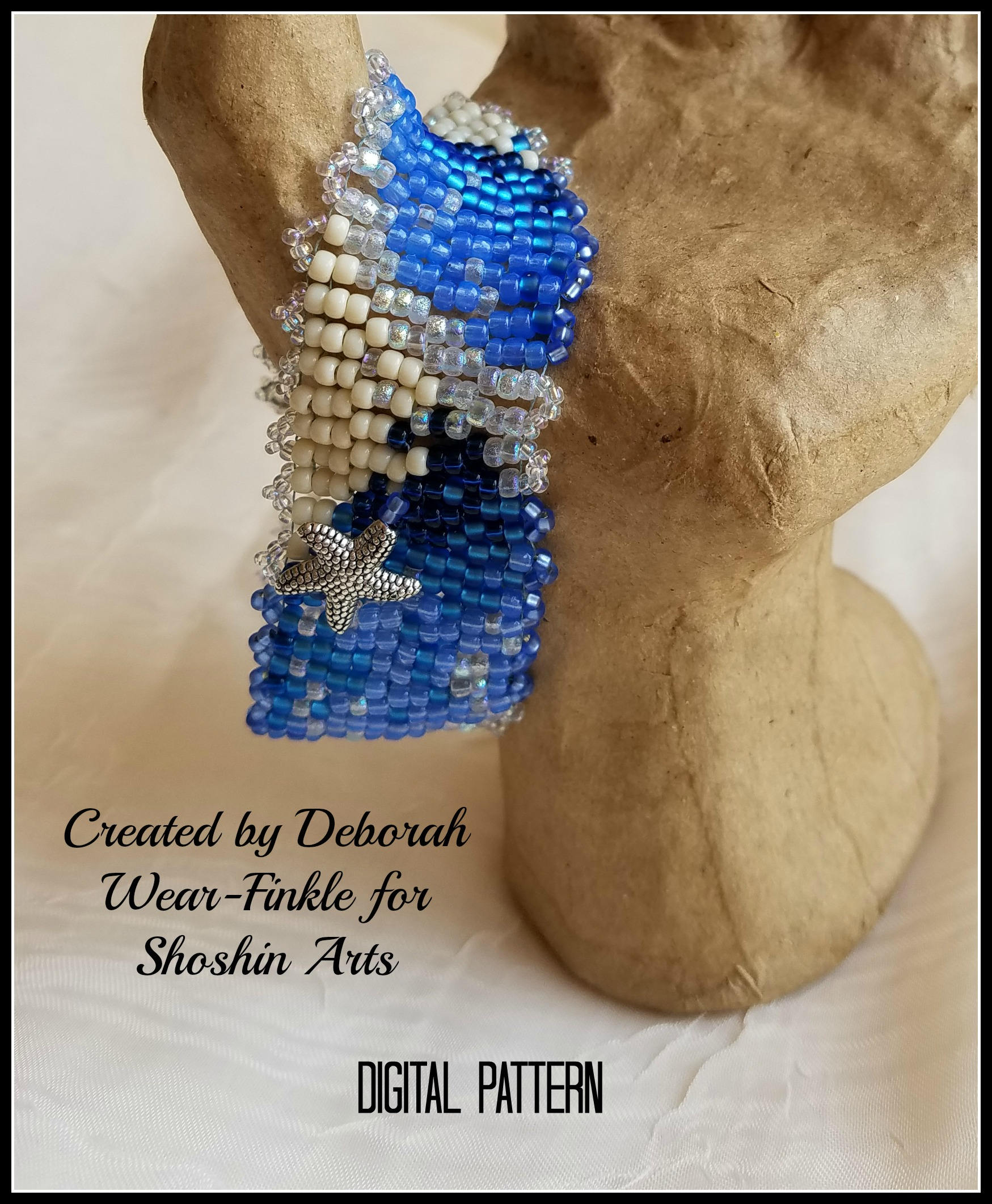 Blue Waves Size 8-0 Digital Cuff Pattern Using 3-drop Peyote - Etsy