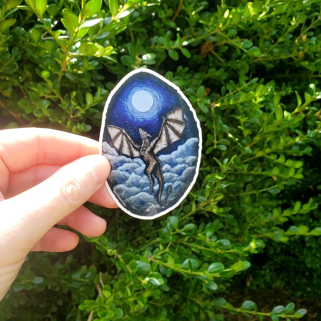 Fantasy Dragon Waterproof Vinyl Sticker - Original Art Design for ...