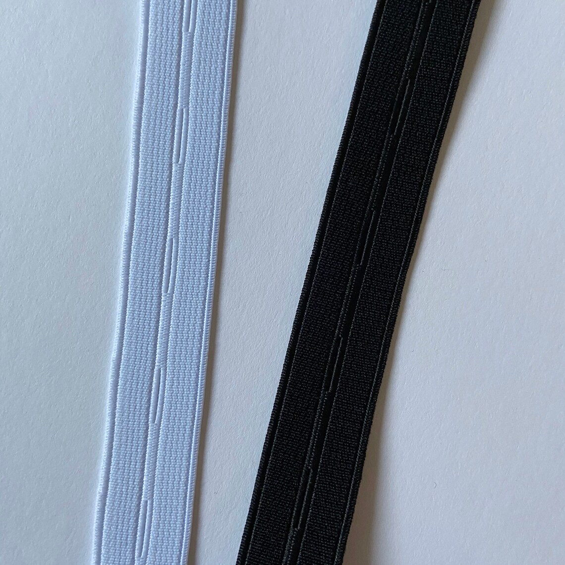 Soft Buttonhole Elastic - 20mm Wide Elastic - Available in Black and ...