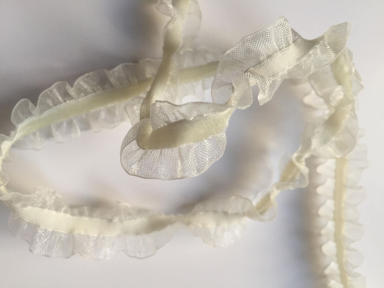 Velvet Ribbon With Sheer Ruffle Edge Ruffle Elastic 15mm | Etsy