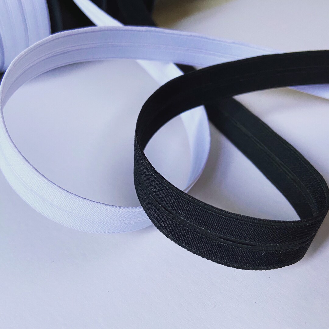 Soft Buttonhole Elastic - 20mm Wide Elastic - Available in Black and ...