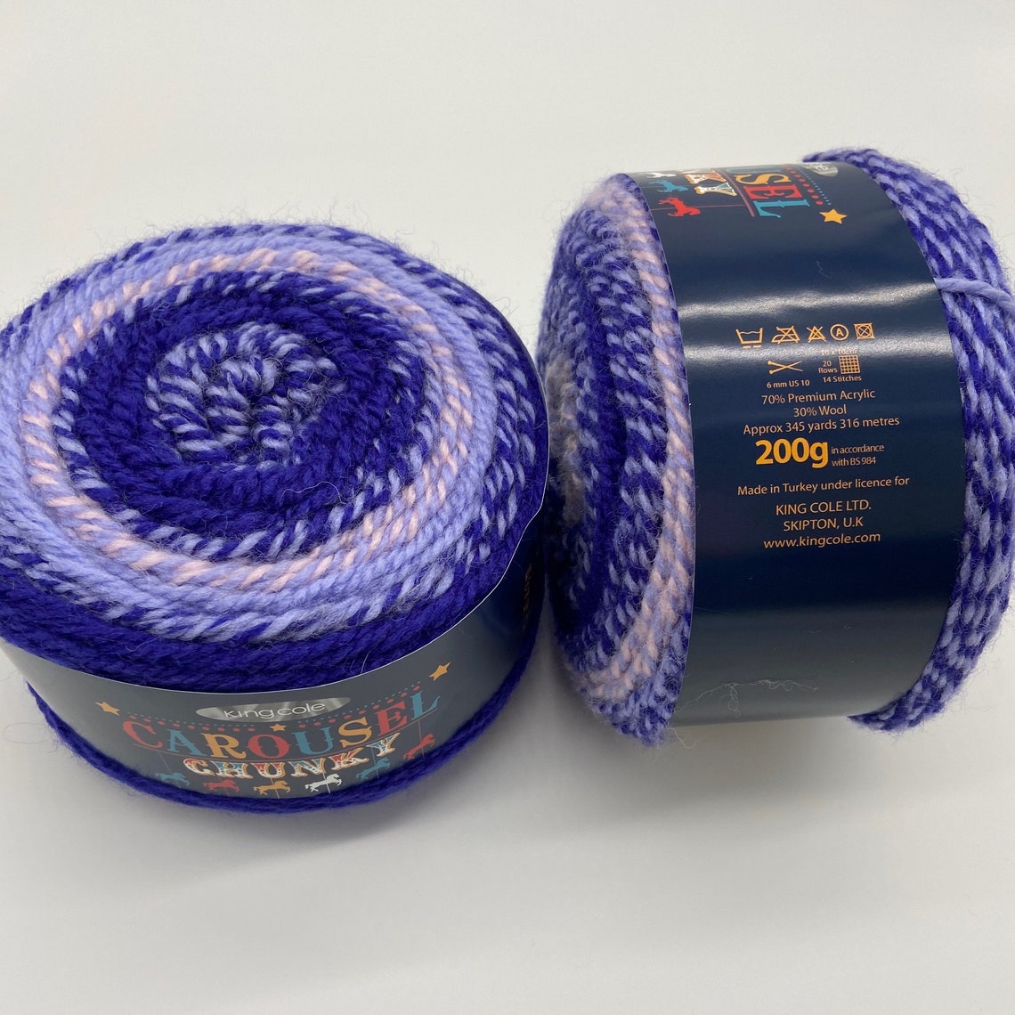 King Cole Carousel Chunky Yarn Shade 2771 Ferris Wheel 200g - Etsy