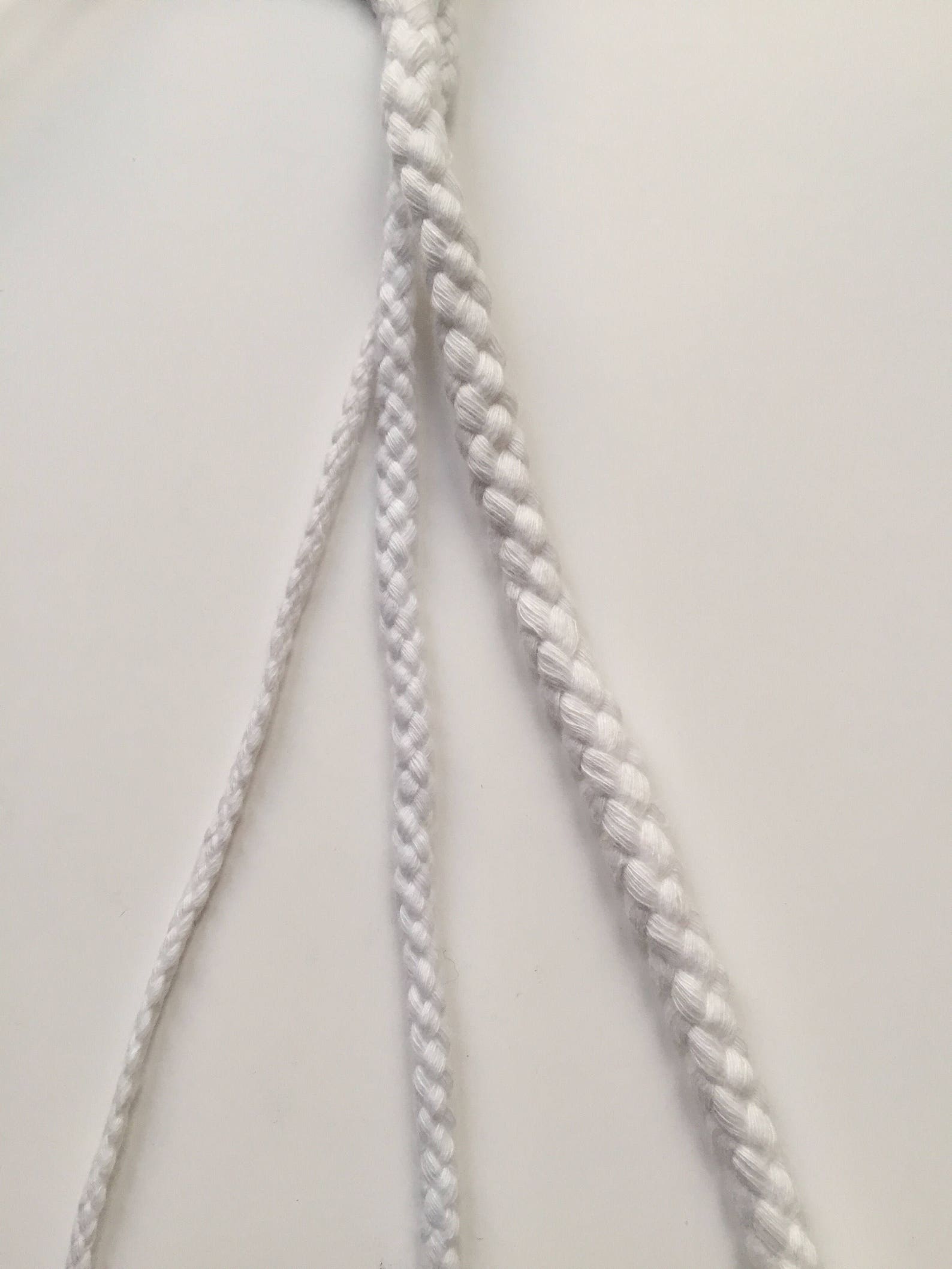 White Cotton Piping Cord 100% Cotton Qty. 5m Size 1 Diameter Approx. 3 ...