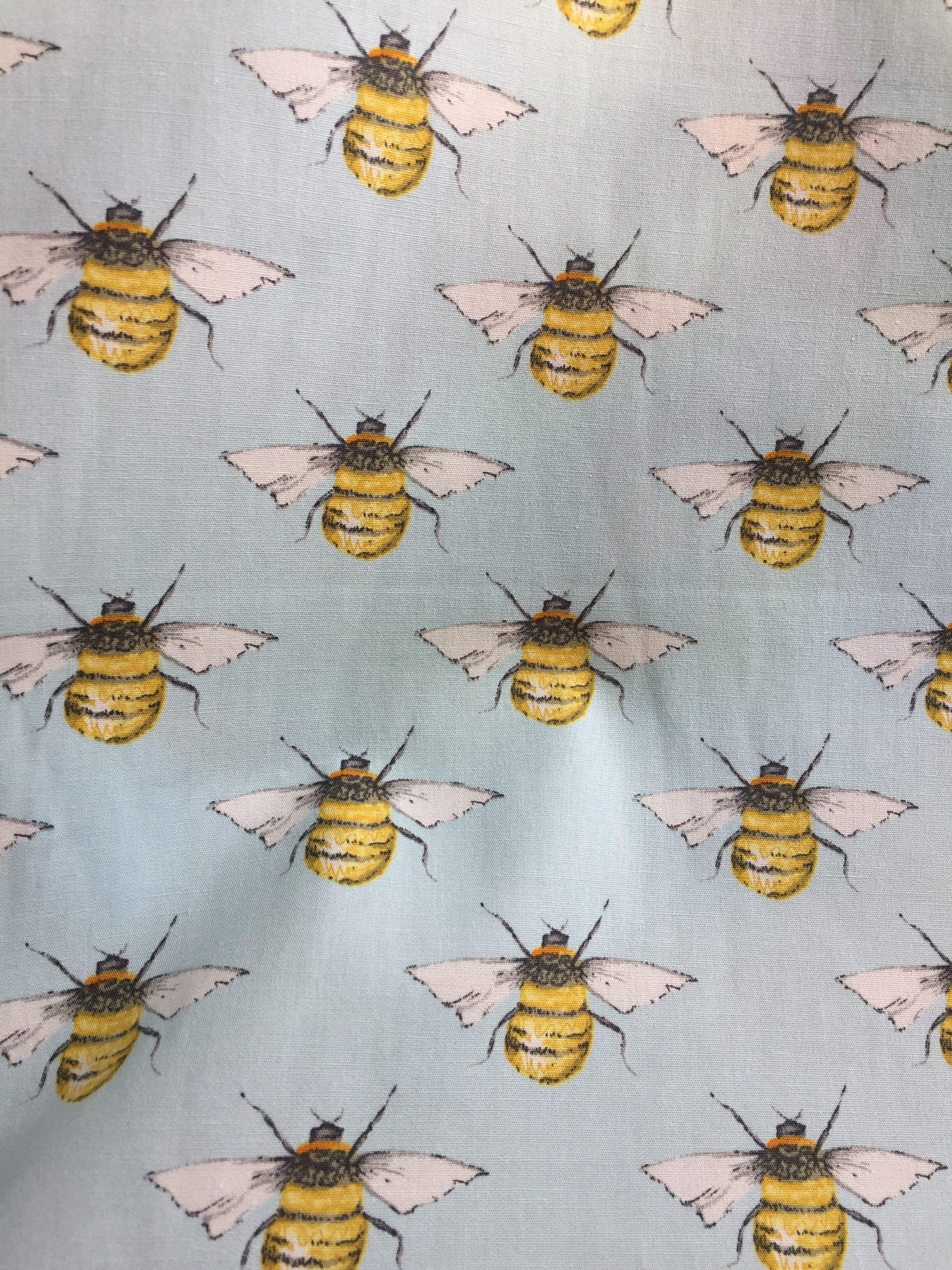 Bee Cotton Fabric 100% Cotton Sky Bee Cotton Material - Etsy