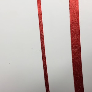 Red Sparkle Ribbon - Christmas Sparkly Ribbon - 3mm Ribbon - 10mm ...