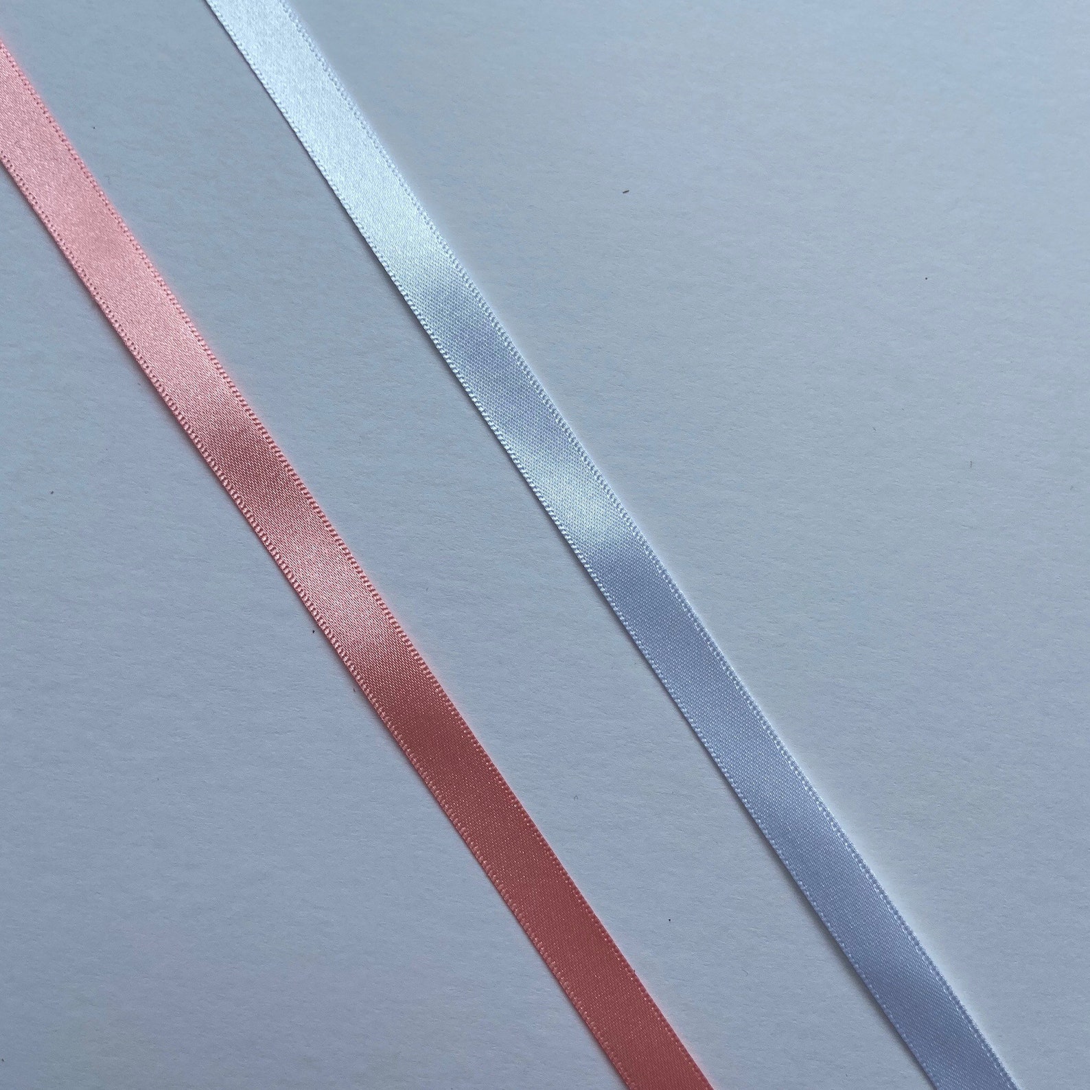 White 10mm Ribbon Double Satin Ribbon Wedding Ribbon | Etsy