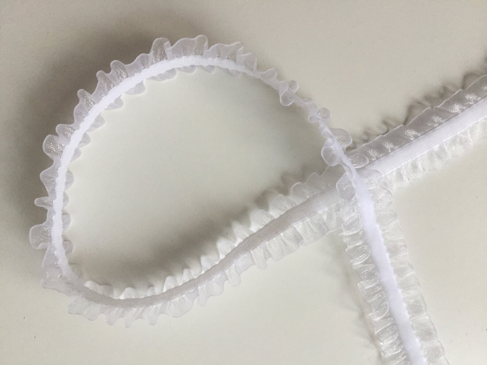 Velvet Ribbon With Sheer Ruffle Edge Ruffle Elastic 15mm | Etsy