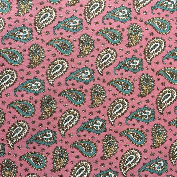 Pink Paisley Fabric - Etsy