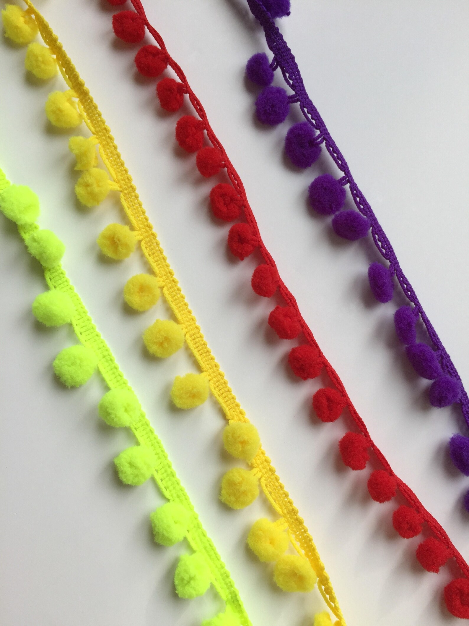 Pom Pom Trim 10mm Pom Pom Trim Craft Supplies Neon | Etsy