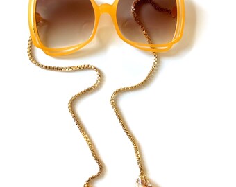 Chain Temple Sunglasses - Etsy