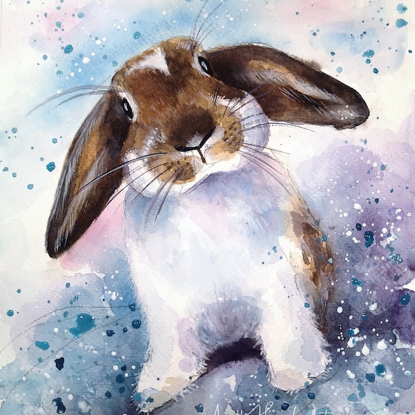 Bunny Painting - Etsy