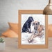 Original Hand Portrait Custom Two Dogs Portrait Double Pet Portrait ...