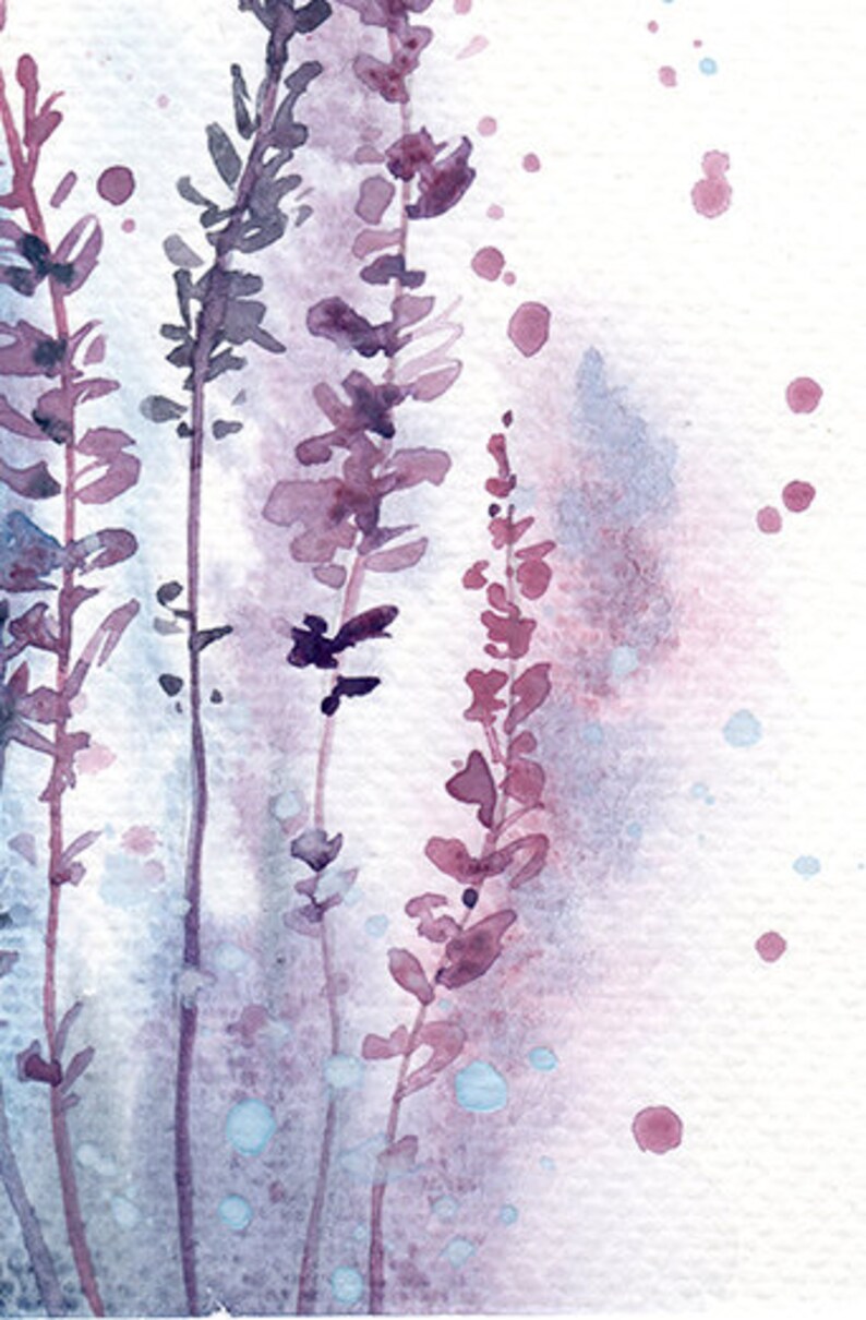 Lavender Watercolor Prints Set of Prints Botanical Prints Herb - Etsy