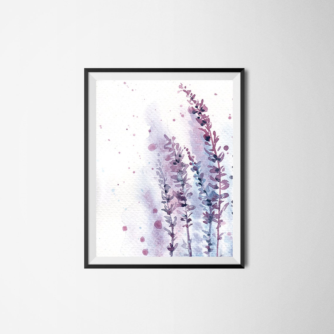 Abstract Lavender Print Botanical Watercolor Print Herb - Etsy