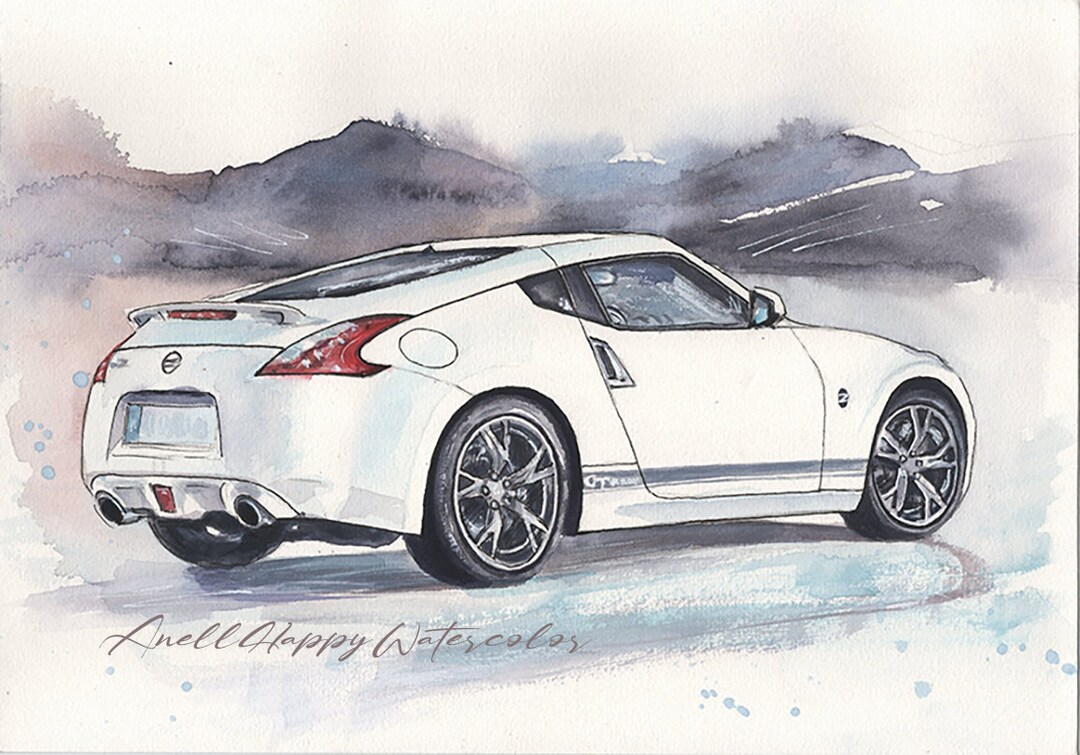 Custom Car Portrait: Hand-painted Car Watercolor Painting - Etsy