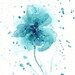 Set of 3 Turquoise Abstract Flower Art Print Turquoise Art Turquoise ...