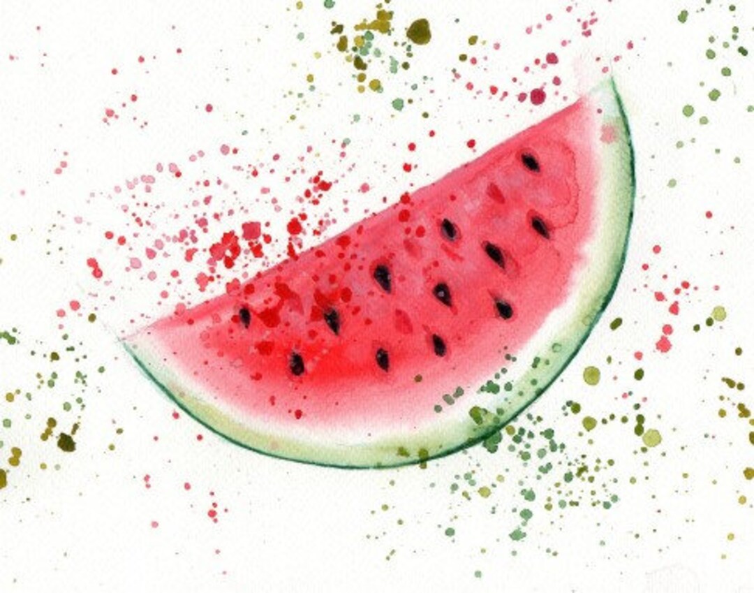 Watermelon Watercolor Print - Painting - Illustration - Watermelon Wall ...