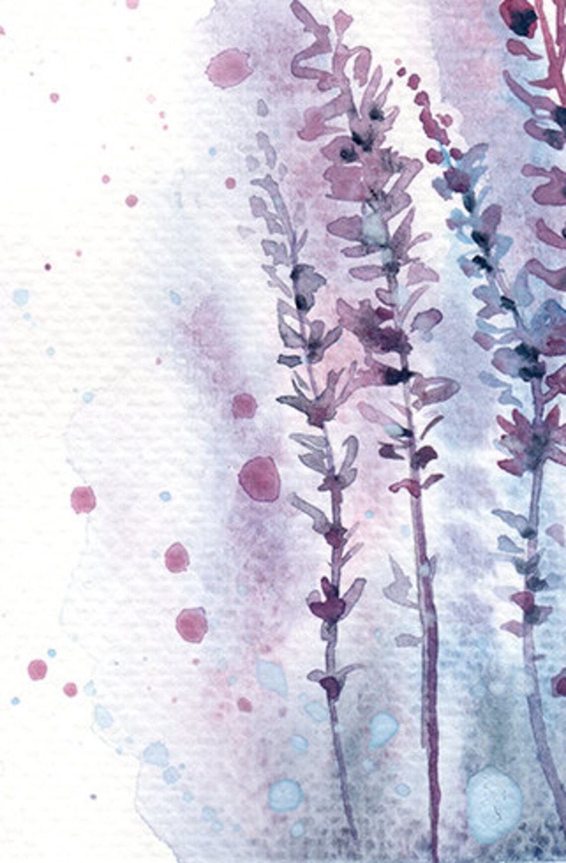 Lavender Watercolor Prints Set of Prints Botanical Prints Herb - Etsy