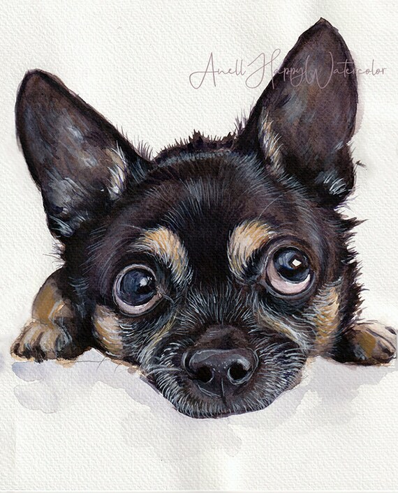 Custom Hand Painted Dog Portrait Original Custom Pet Portrait - Etsy