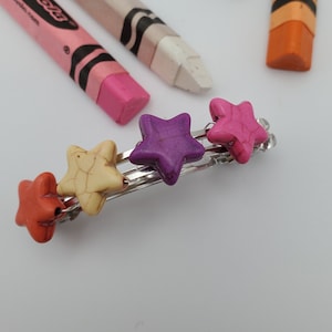 Orange Sparkle Star Hair Clip - Etsy