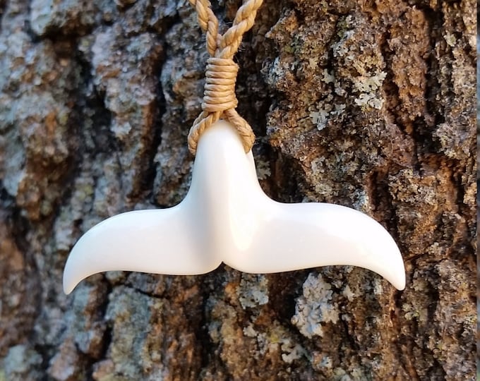 Beautiful Hawaiian Whale Tail Necklace Hand Crafted Bone Carving ...