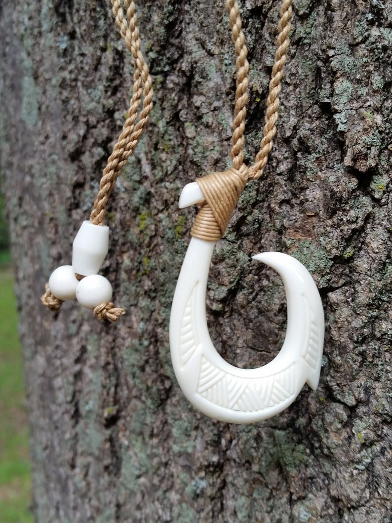Fish Hook Necklace Hawaiian Fish Hook Necklace Maori Man - Etsy 日本