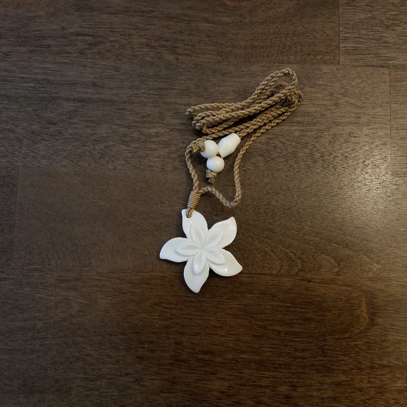 Hawaiian Flower Necklace Plumeria Necklace Surfer Necklace - Etsy