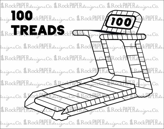 100 Treads Runs Walks Workouts on Treadmill Tracker Chart | Etsy