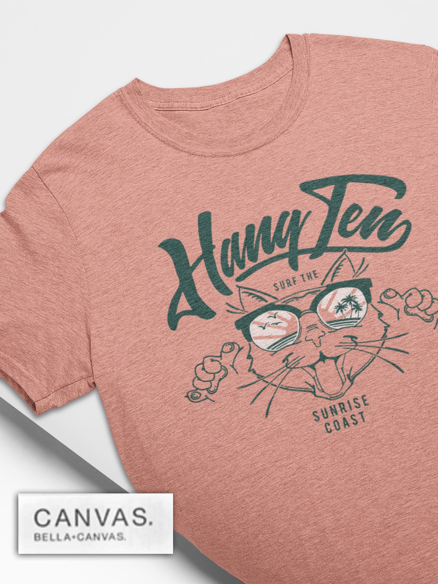 Hang Ten Funny Shaka Cat Fitted Style Cat Gift Cat Lady - Etsy