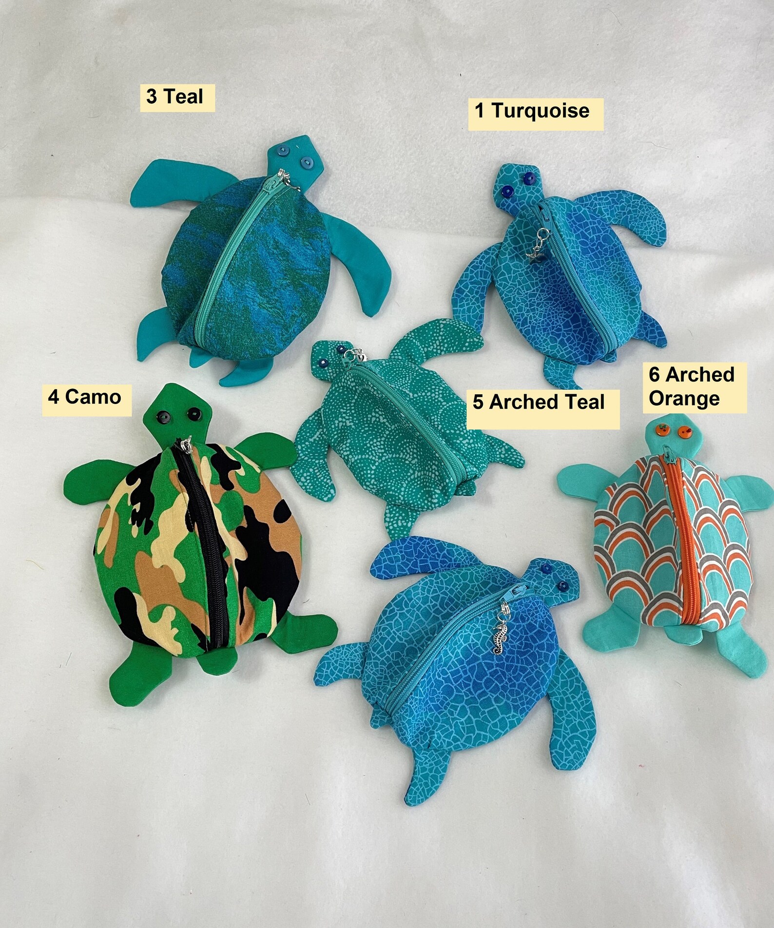 Fun Zippy Zoo Camo Turtle Shaped Small Zipper Pouch - Etsy